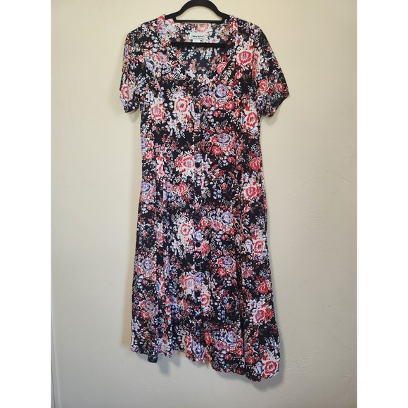Anthony Richards | Dresses | Vintage Anthony Richards Black Floral ...